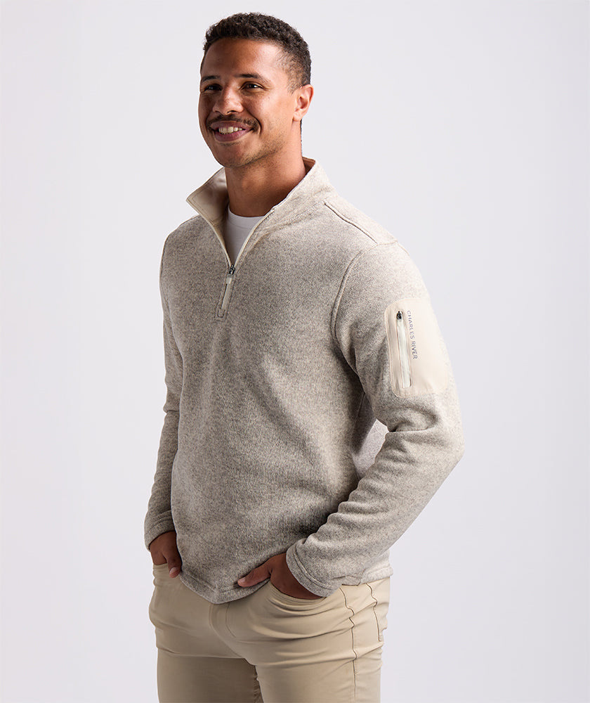 Men's Heathered Fleece Pullover | Charles River